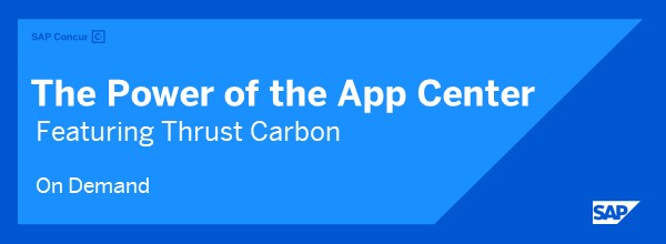 The Power of the App Center - Thrust Carbon - SAP Concur UK