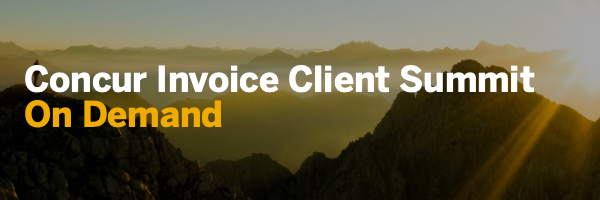 Concur Invoice Client Summit