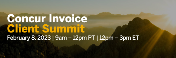 Concur Invoice Client Summit